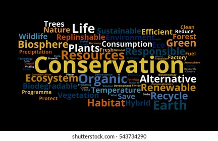 Conservation Word Cloud Stock Illustration 543734290 | Shutterstock