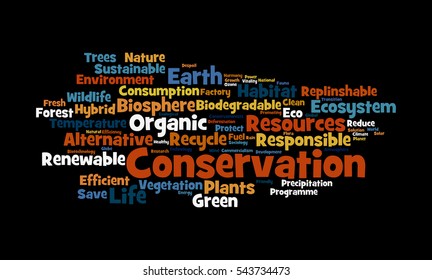 Conservation Word Cloud Stock Illustration 543734473 | Shutterstock