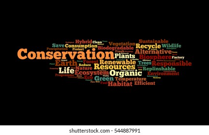 Conservation Word Cloud Stock Illustration 544887991 | Shutterstock