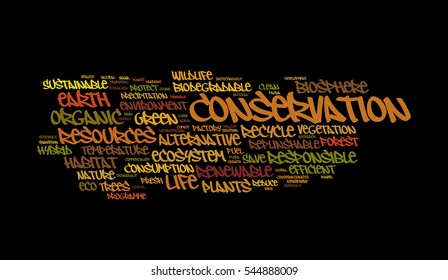 Conservation Word Cloud Stock Illustration 544888009 | Shutterstock