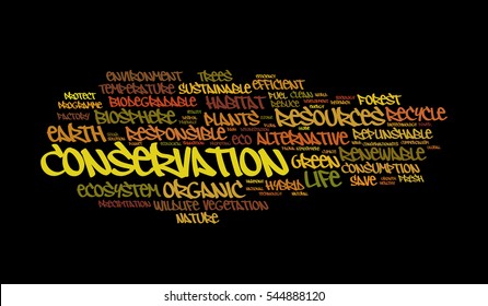 Conservation Word Cloud Stock Illustration 544888120 | Shutterstock