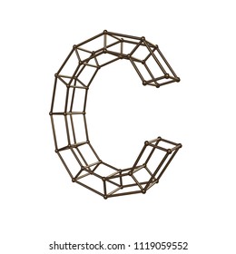 Construction Letter C 3d Render Construction Stock Illustration ...