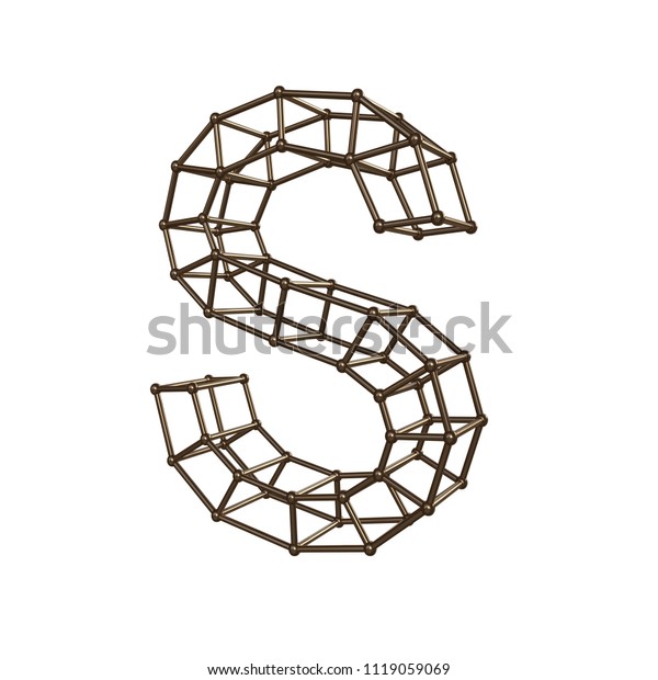 Construction Letter S 3d Render Construction Stock Illustration ...