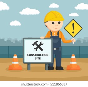 Construction Worker Signs Stock Illustration 511866337 | Shutterstock