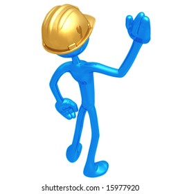 Construction Worker Waving Stock Illustration 15977920 | Shutterstock