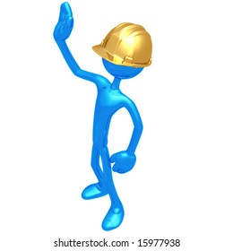 Construction Worker Waving Stock Illustration 15977938 | Shutterstock