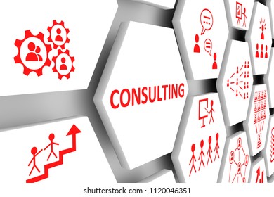 Consulting Concept Cell Background 3d Illustration: ภาพประกอบสต็อก ...