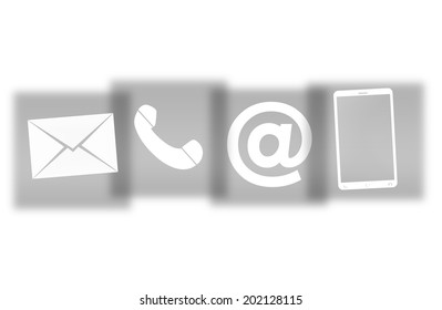 Contact Icons On Gray Background Colored Stock Illustration 1497394331 ...