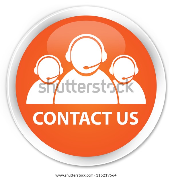 Contact Us Orange Button Stock Illustration 115219564