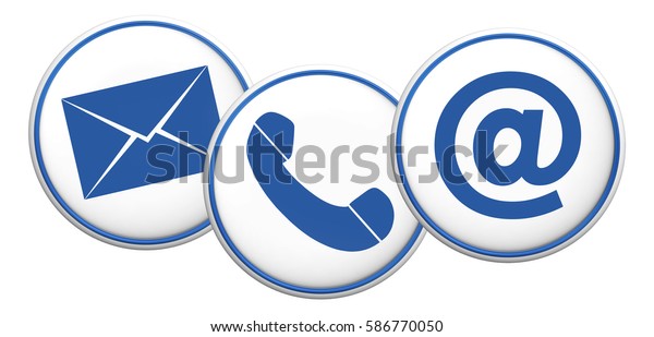 Contact Us Symbol Button Stock Illustration 586770050