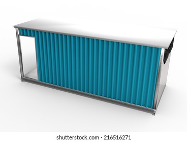 Blue Shipping Container Whole Side Panel Stock Illustration 1096211741