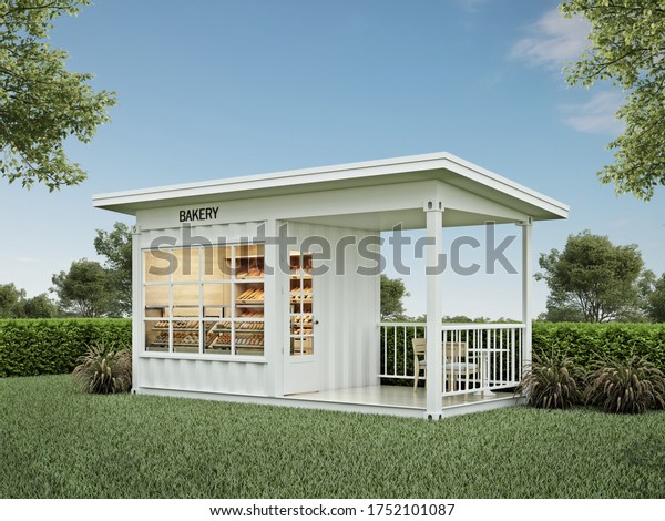 Container Bakery Shop 3d Render Stock Illustration 1752101087