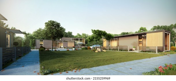 Container House Design 3d Render Stock Illustration 2155259969 ...