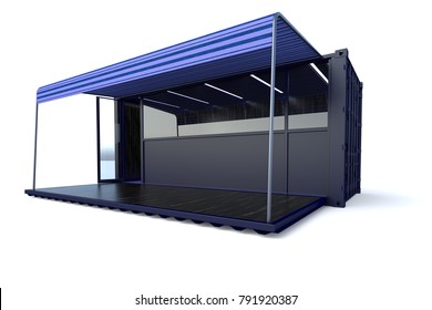 Container Shop 3d Rendering Stock Illustration 791920387 | Shutterstock