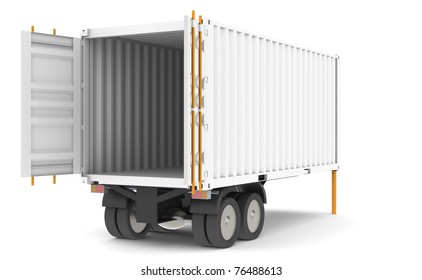 Container Box Cartoon Vector Free Space Stock Vector (Royalty Free ...