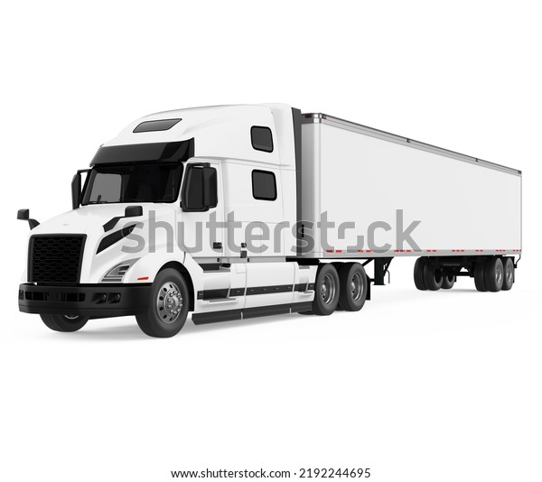 Container Truck Isolated 3d Rendering Stock Illustration 2192244695 ...