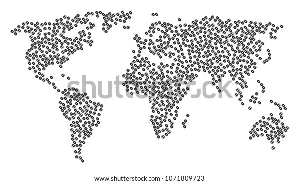 Continent Collage Map Composed Pharmacy Tablet Stock Illustration ...