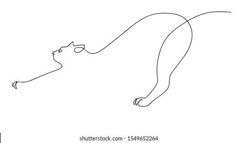 Continuous Line Drawing Cat Stock Illustration 1549652264 | Shutterstock