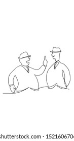 Continuous Line Drawing Office Workers 스톡 일러스트 1521606704 | Shutterstock