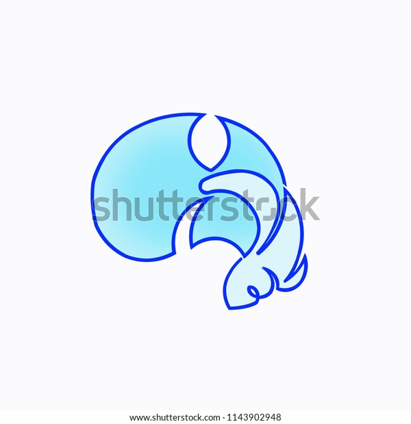 Continuous Line Drawing Siamese Fighting Fish Stock Illustration ...