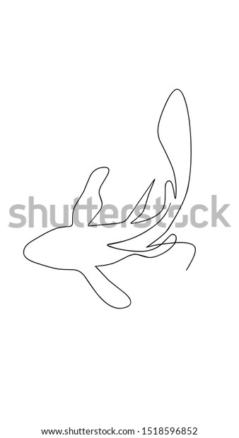 Continuous One Line Drawing Fish Stock Illustration 1518596852 ...