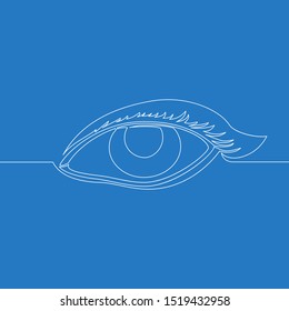Eye Continuous Line Drawing Eye One Stock Vector (Royalty Free) 2097995251