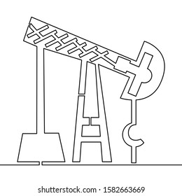 Continuous One Single Line Drawing Oil Stock Illustration 1582663669 ...