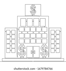 Continuous One Single Line Drawing Bank Stock Illustration 1679784766 ...