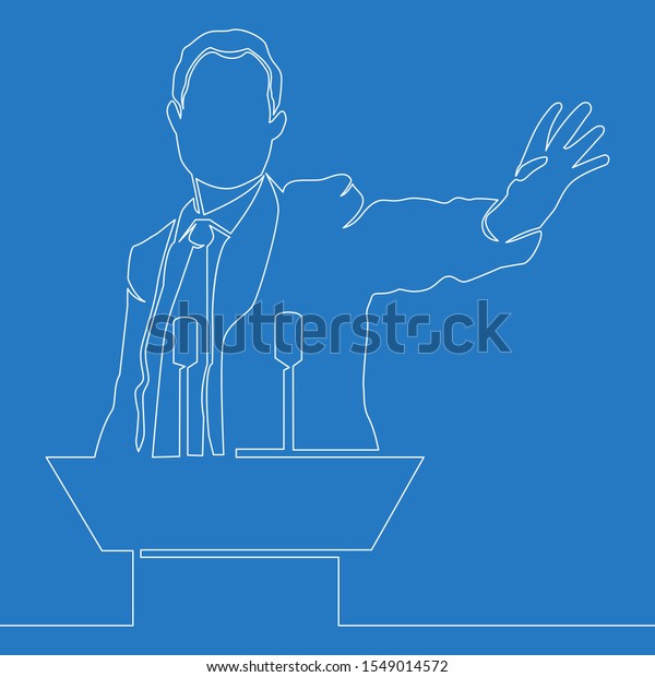 Continuous One Single Line Drawing Government Stock Illustration ...