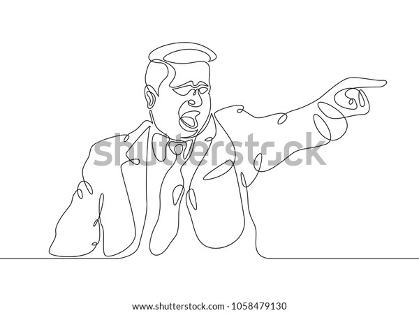 Continuous One Single Line Drawn Character Stock Illustration ...