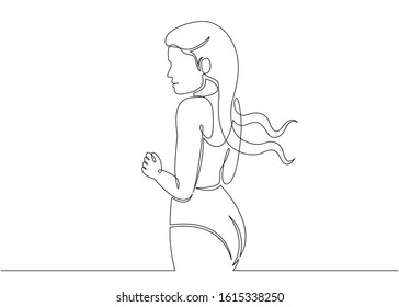 Continuous One Line Figure Drawing Vector: เวกเตอร์สต็อก (ปลอดค่า ...