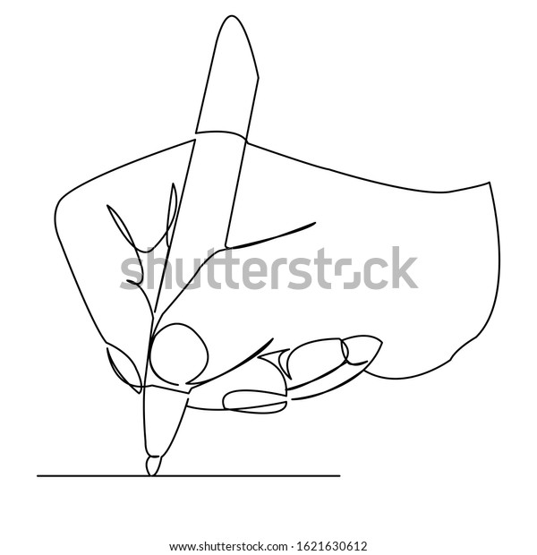 Continuous Single Drawn One Line Pen Stock Illustration 1621630612