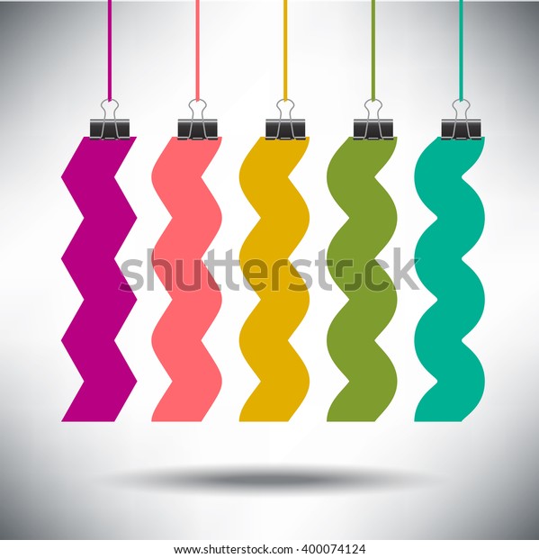 Continuum Zigzag Wavy Shapes Rainbow Colors Stock Illustration ...