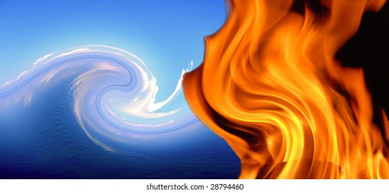 Contrast Main Elements Water Fire Design Stock Illustration 28794460 ...