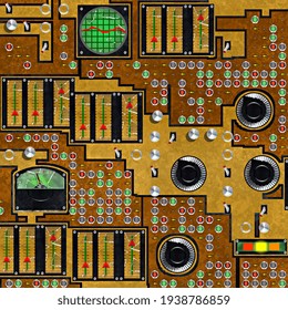 Control Panel Texture Lots Buttons Stock Illustration 1938786859