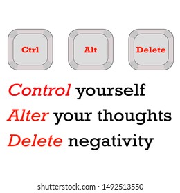 Control Yourself Alter Delete Negativity Stock Illustration 1492513550 ...