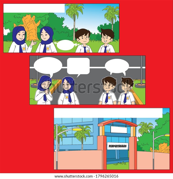 Conversations Comic Panels That Show Picture Stock Illustration 1796265016