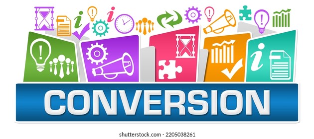 Conversion Concept Image Text Business Symbols Stock Illustration ...