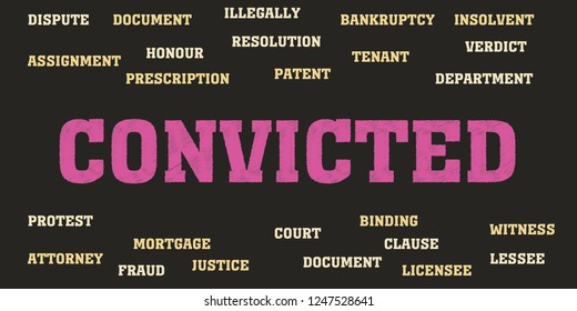Convicted Words Tags Cloud Stock Illustration 1247528641 | Shutterstock