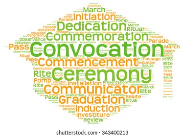 Convocation Word Cloud Illustration Mortar Board Stock Illustration ...