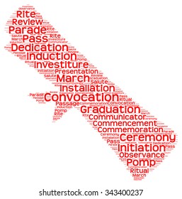Convocation Word Cloud Illustration Convocation Scroll 스톡 일러스트 ...
