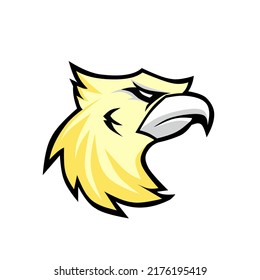 Cool Yellow Eagle Head Logo Stock Illustration 2176195419 | Shutterstock