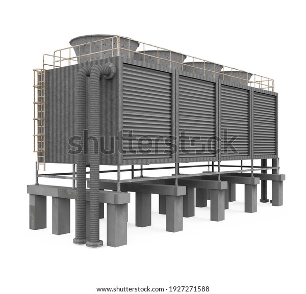 Cooling Tower Isolated 3d Rendering Stock Illustration 1927271588 ...