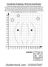 Coordinate Graphing Draw By Coordinates Math: стоковая иллюстрация ...