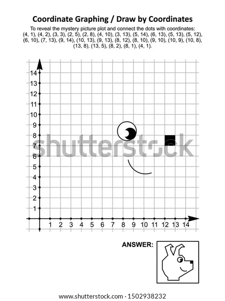 Coordinate Graphing Draw By Coordinates Math: ภาพประกอบสต็อก 1502938232 ...