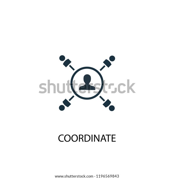 Coordinate Icon Simple Element Illustration Coordinate Stock ...