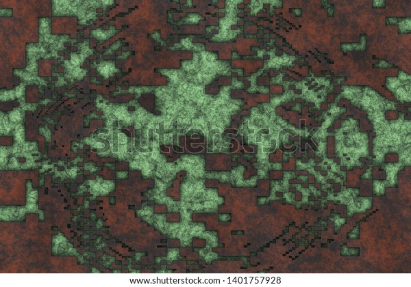 Copper Metal Texture Background Destroyed Structure Stock Illustration ...