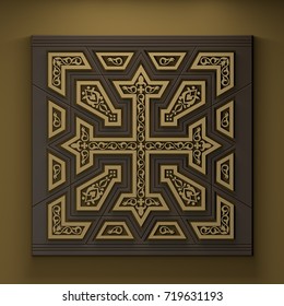 Ilustrasi Stok Coptic Orthodox Cross Design Pattern 719631193 ...