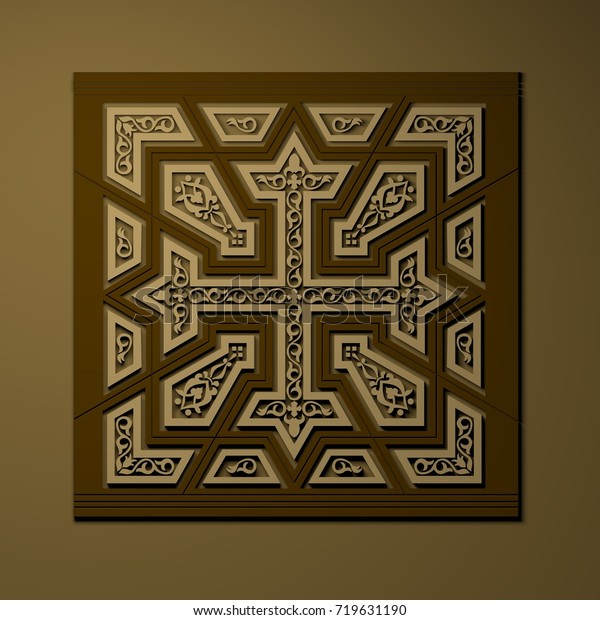 Ilustrasi Stok Coptic Orthodox Cross Design Pattern 719631190 ...