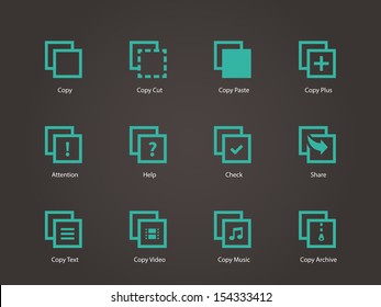 Copy Paste Icons Apps Presentations Web Stock Illustration 154333412 ...